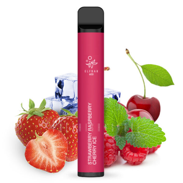 ELF BAR VAPER DESECHABLE STRAWBERRY RASPBERRY CHERRY ICE 2% - Vapeo Extremo